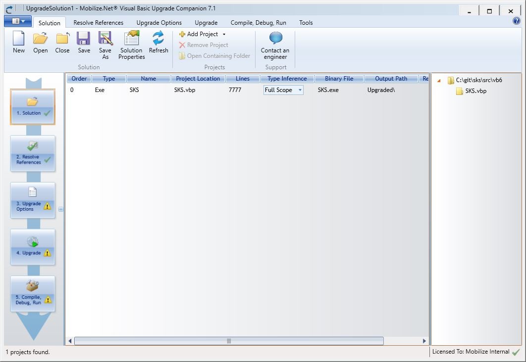 VB6 AI Migrator Graphical User Interface